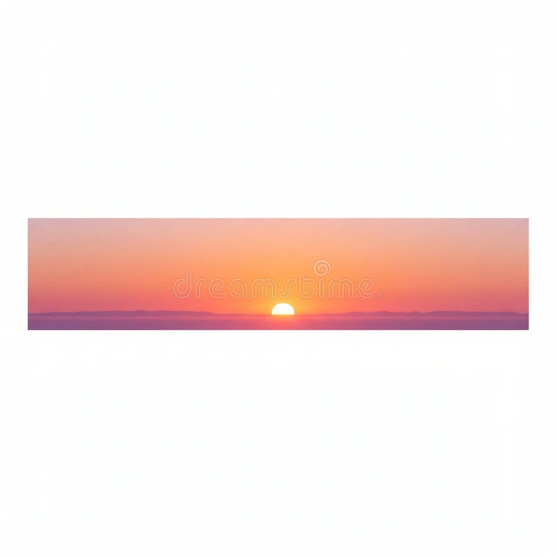 A Rectangular Image Showcases a Vivid Sunset with a Gradient of Colors ...