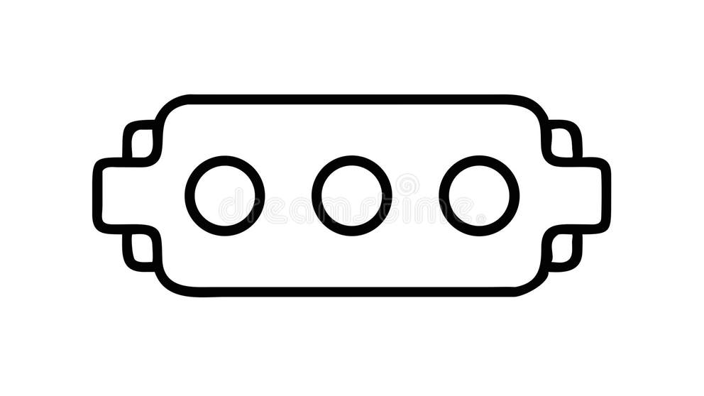 Rectangular Industrial Component Outline, Vector Design Generative AI ...