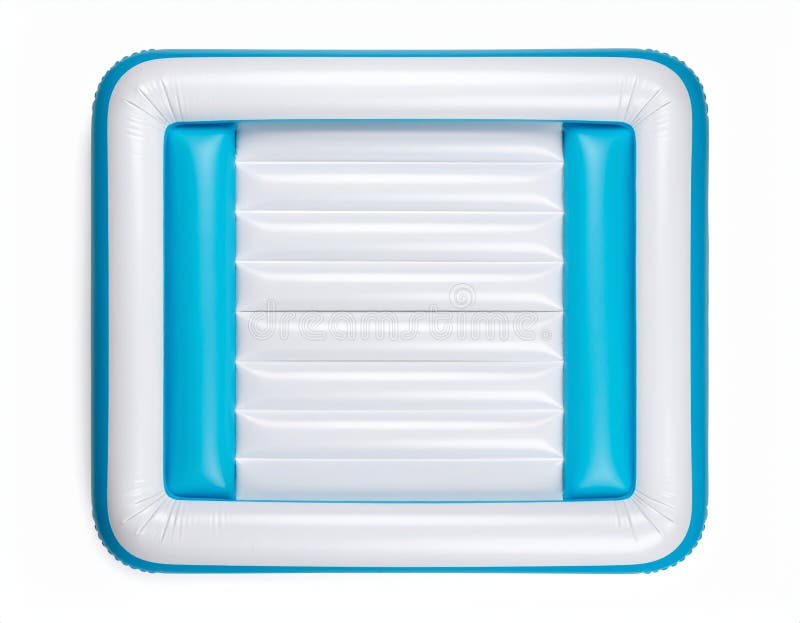 Rectangular Inflatable Kiddie Pool, Blue and White Stock Illustration ...