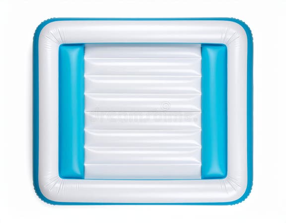 Rectangular Inflatable Kiddie Pool, Blue and White Stock Illustration ...