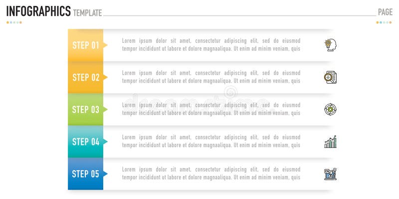 Rectangular Infographic for Business Presentation Stock Vector ...