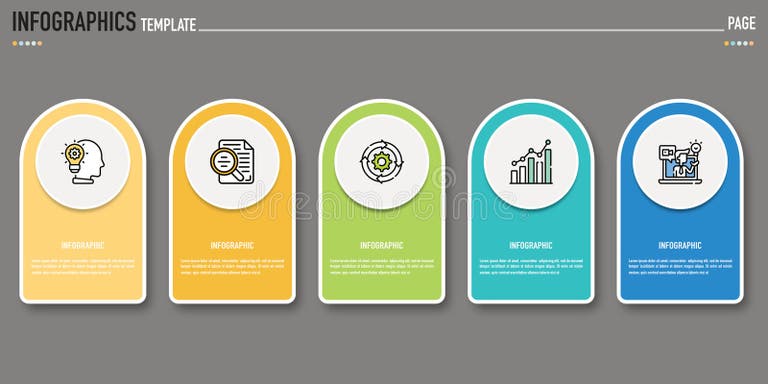 Rectangular Infographic for Business Presentation Stock Illustration ...