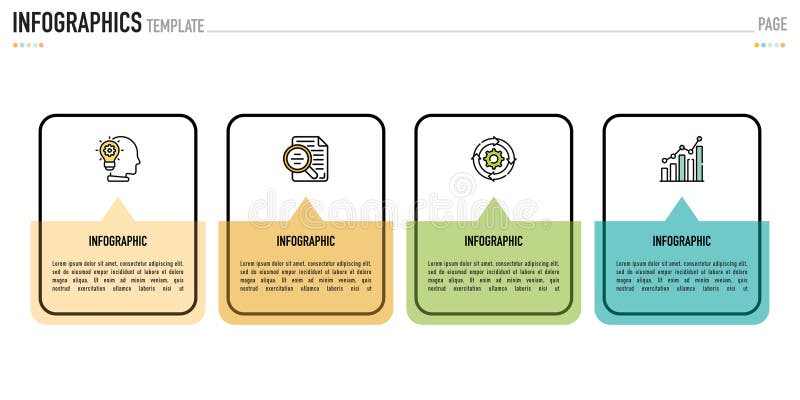Rectangular Infographic for Business Presentation Stock Vector ...