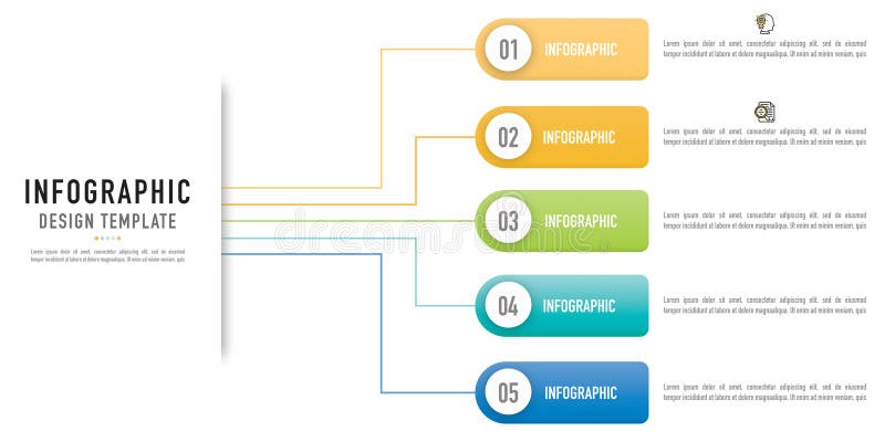 Rectangular Infographic for Business Presentation Stock Vector ...