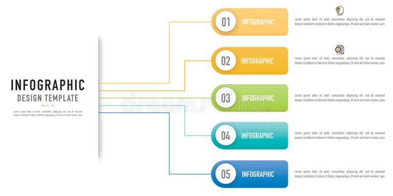Rectangular Infographic for Business Presentation Stock Vector ...