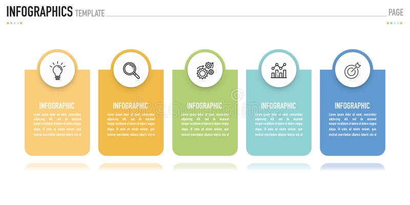 Rectangular Timeline Infographic for Business Presentation Stock Vector ...