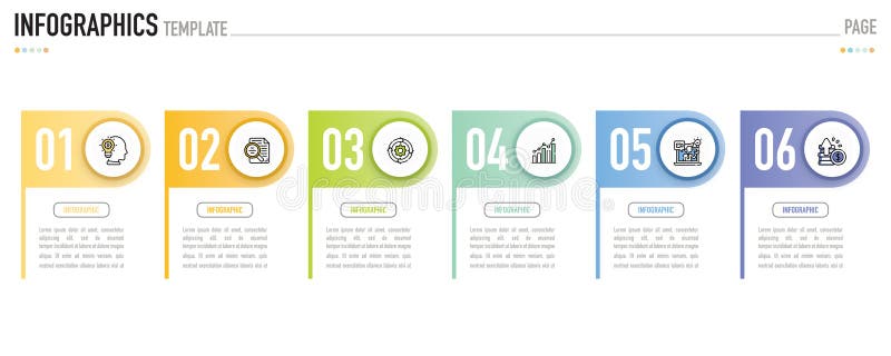 Rectangular Infographic for Business Presentation Stock Illustration ...