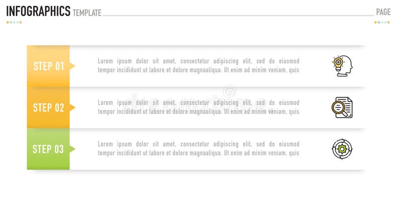 Rectangular Infographic for Business Presentation Stock Vector - Illustration of presentation ...