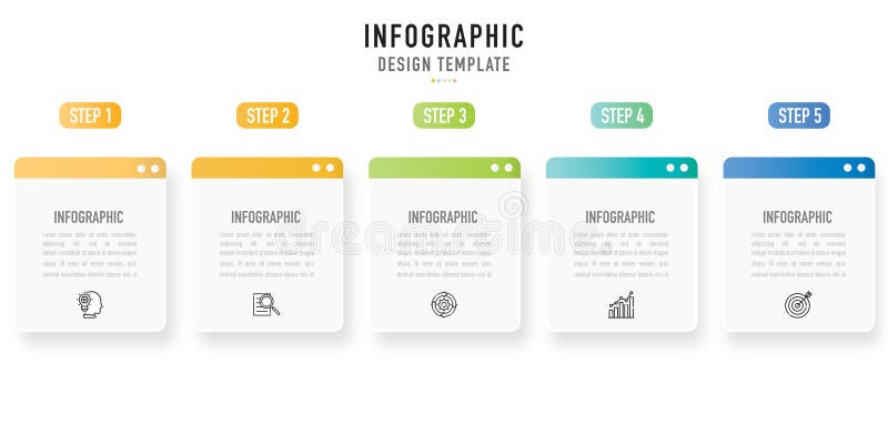 Rectangular Origami Infographic for Business Presentation Stock Vector ...