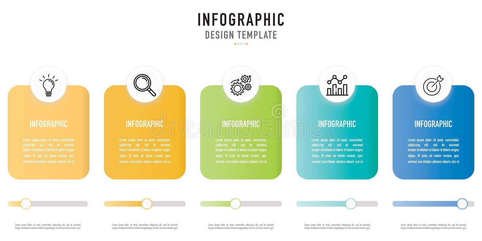 Rectangular and Circular Roadmap Isometric Infographic for Business Presentation Stock Vector ...