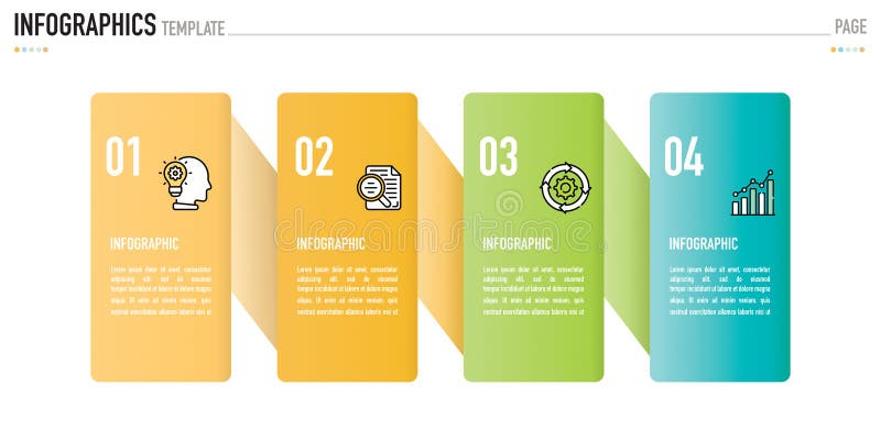 Rectangular Paper Origami Infographic for Business Presentation Stock ...