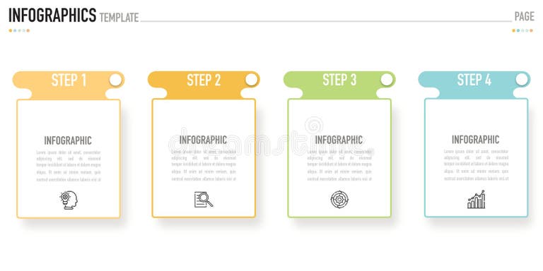 Rectangular Paper Origami Infographic for Business Presentation Stock ...