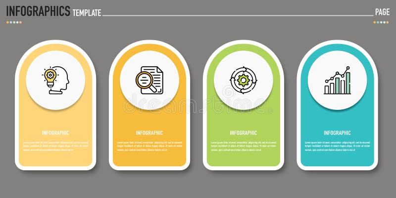 Rectangular Infographic for Business Presentation Stock Vector ...
