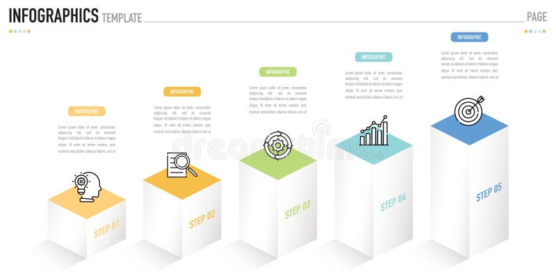 Isometric Mind Map Infographic for Business Presentation Stock Illustration - Illustration of ...