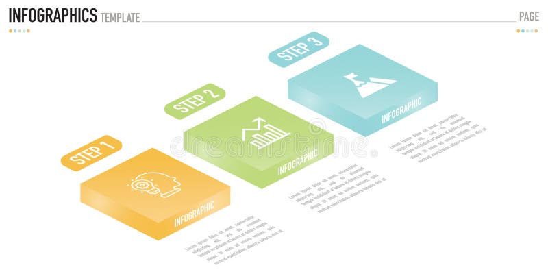 Rectangular Isometric Infographic for Business Presentation Stock ...