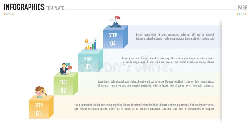 Rectangular Isometric Infographic for Business Presentation Stock ...