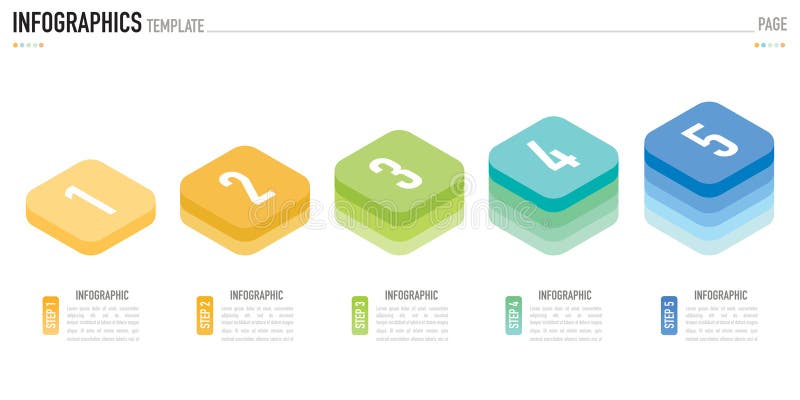 Rectangular Isometric Infographic for Business Presentation Stock ...