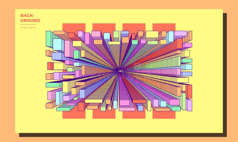 Rectangular Isometric Layer Backdrop Design Copy Space Stock Vector ...