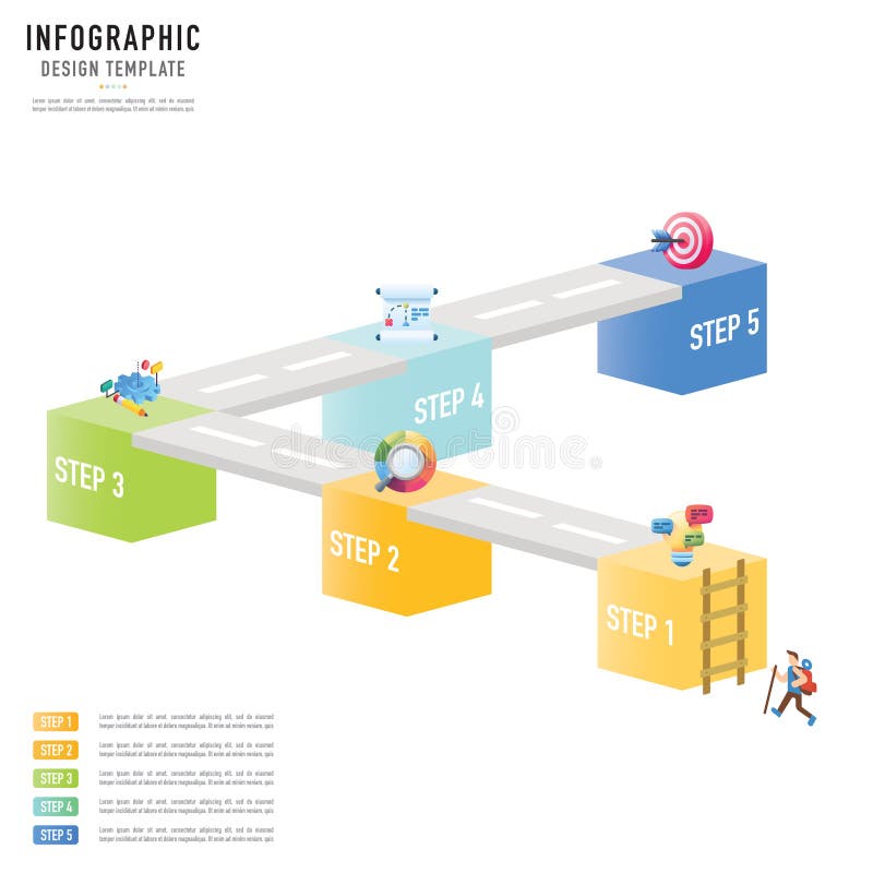 5 Stair Step Infographic Stock Illustrations – 238 5 Stair Step ...