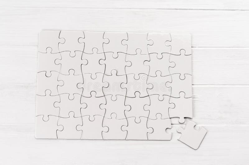Rectangular jigsaw puzzle stock photo. Image of solution - 218729480