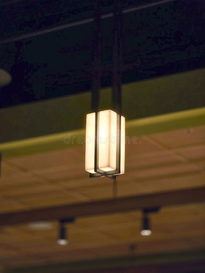 A Rectangular Lamp, Designed As an Indoor Light Fixture. Stock Photo ...