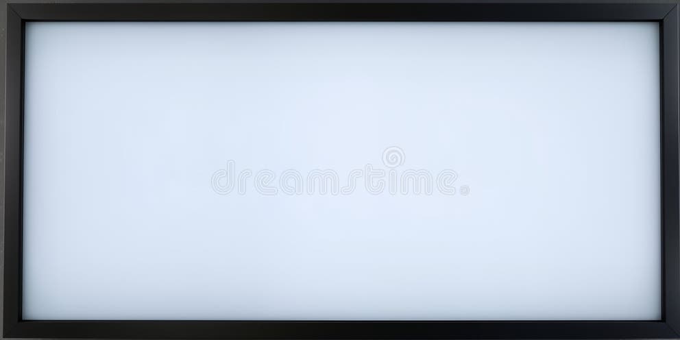 A Rectangular Light Panel with a Black Frame Illuminating a Bright ...