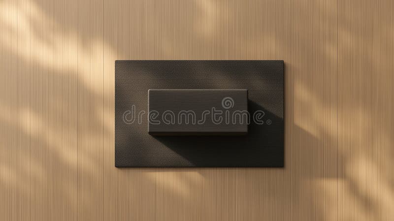 Rectangular Light Switch Mounted on a Beige Textured Wall Panel Stock ...