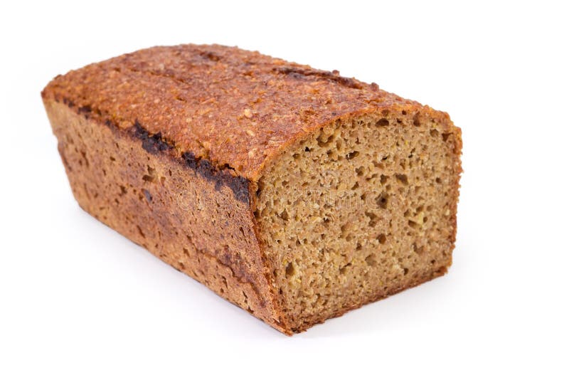 Rectangular Loaf of Tasty Bread with Crunchy Golden Crust Isolated on ...