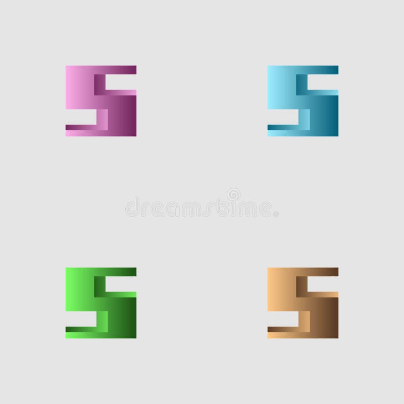 Rectangular Logo with Gradations of Color Stock Vector - Illustration ...