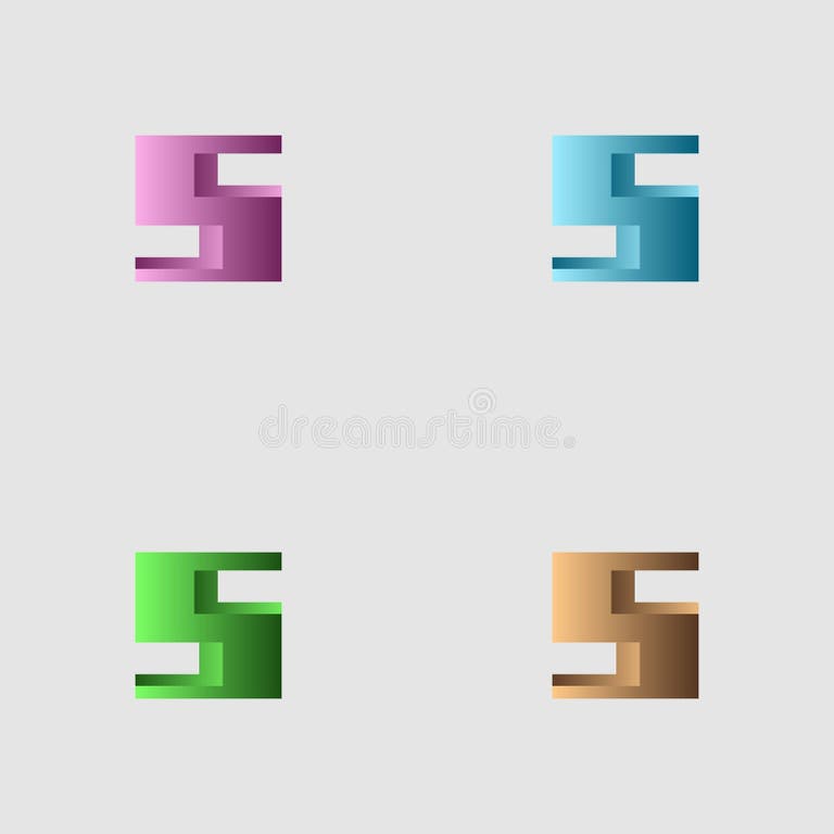 Rectangular Logo with Gradations of Color Stock Vector - Illustration ...