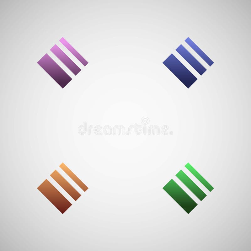 Rectangular Logo with Gradations of Color Stock Vector - Illustration ...