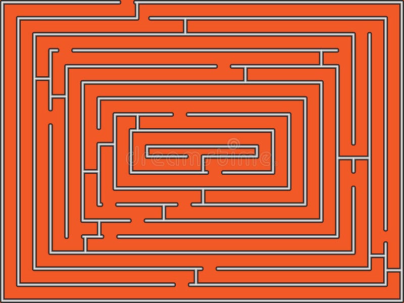 Round maze stock vector. Illustration of discover, concept - 12452550