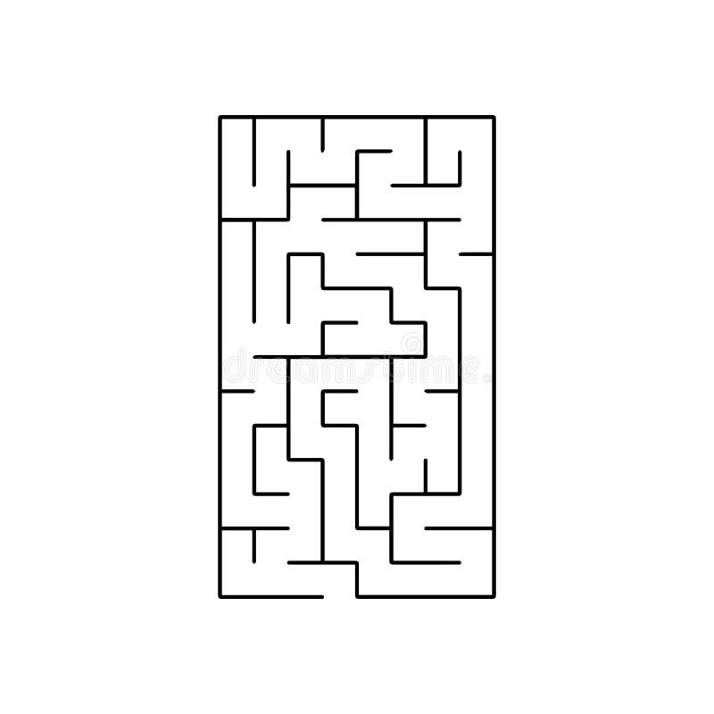 Rectangular Maze . Task for Children and Adults. Play and Learn Stock ...