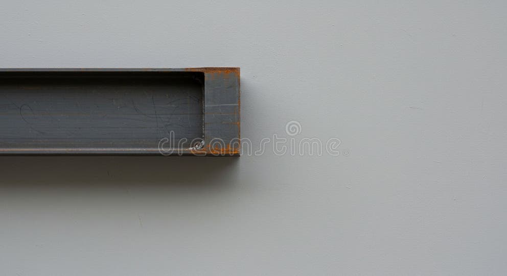 Rectangular Metal Beam with a U-shaped Cross-section is Positioned ...