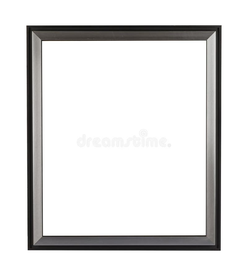 Metal Rectangular Frame for Panoramic Painting or Picture Isolated on a ...