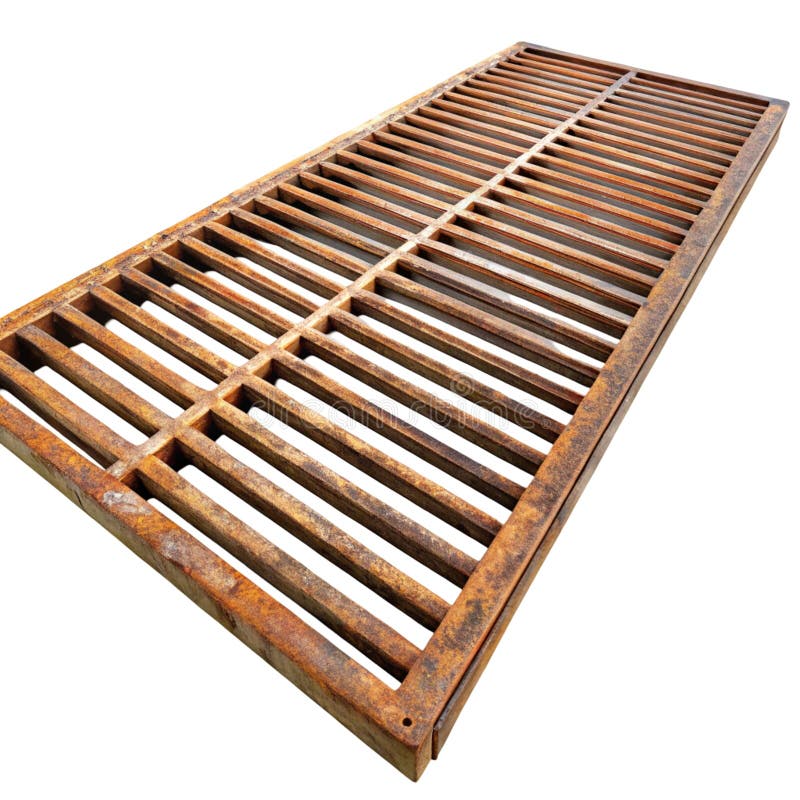 Rusted Walkway Grate Isolated on Transparent Background Stock ...