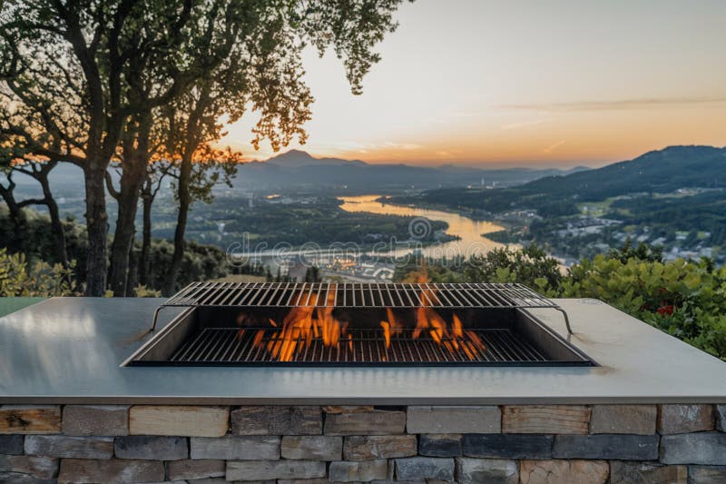 Sleek Metal Grill Design, Emphasizing Functional and Aesthetic Features ...