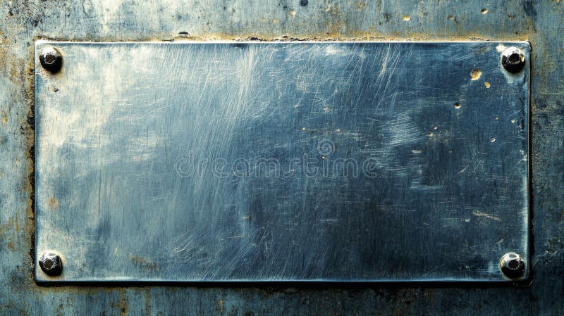 Rectangular Metal Plate with Grunge Texture Stock Illustration ...
