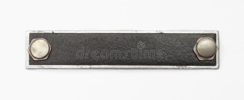 Rectangular Metal Plate Isolated on White Background Stock Image ...