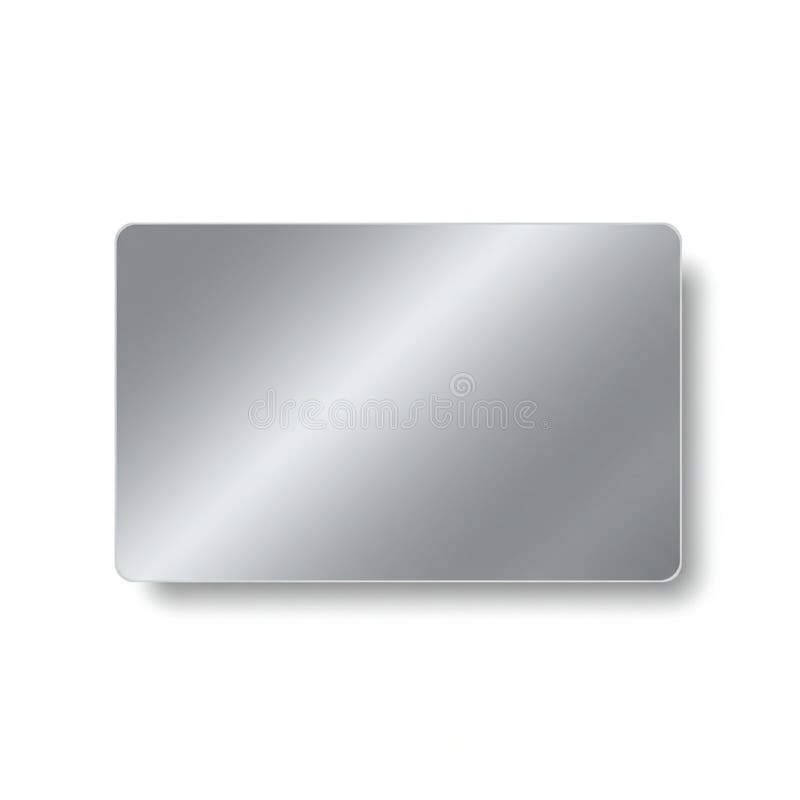 Rectangular Metal Plate with Rounded Corners, Features a Brushed or ...