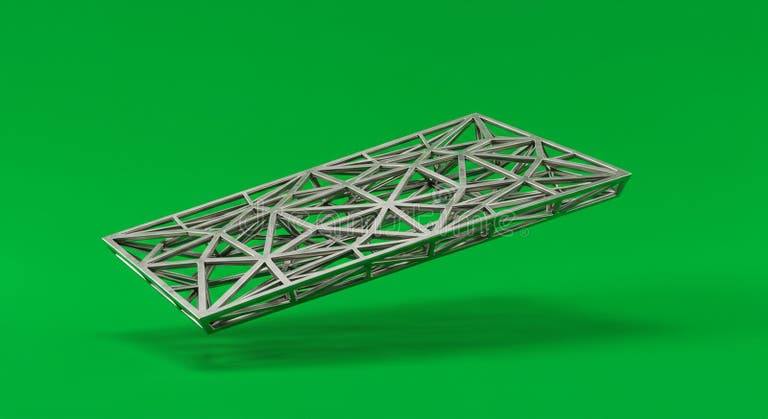 Rectangular Metal Truss Structure with Triangular Geometric Patterns ...