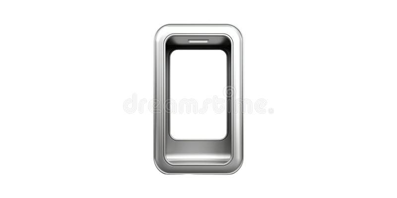 Rectangular Metallic Frame with Rounded Edges. Modern Design Element ...