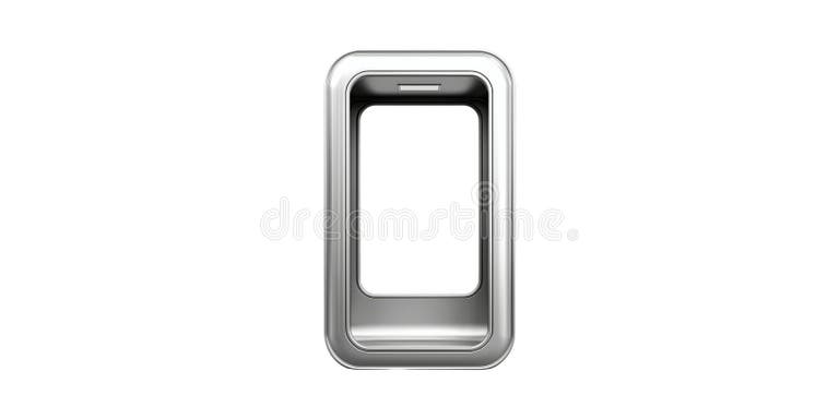 Rectangular Metallic Frame with Rounded Edges. Modern Design Element ...