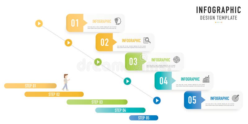 Rectangular Mind Map Infographic for Business Presentation Stock Vector ...