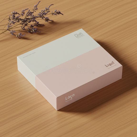 A Rectangular, Minimalist Box with a Two-tone Design Featuring Pastel ...