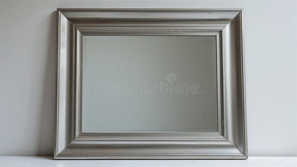 Rectangular Mirror Frame only, No Glass, Smooth Border, Upright on ...