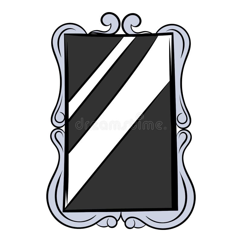 Rectangular Mirror Icon Cartoon Stock Vector - Illustration of ...