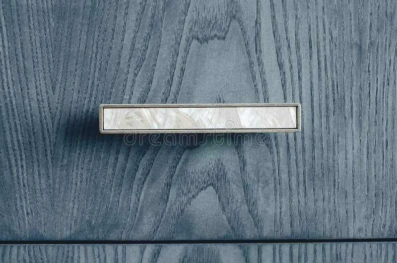 Rectangular Modern Handle on a Furniture Drawer, Close-up Stock Photo ...