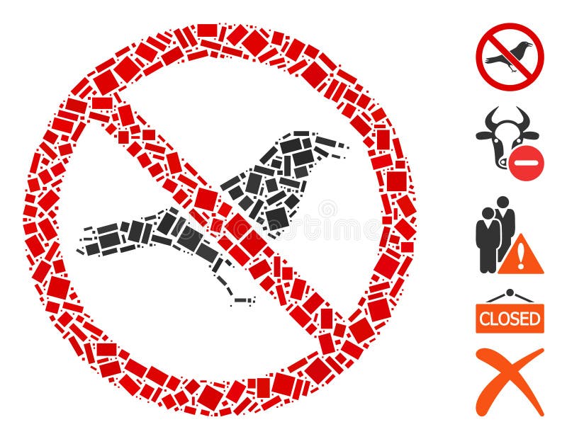 Rectangular Mosaic No Crow stock illustration. Illustration of design ...