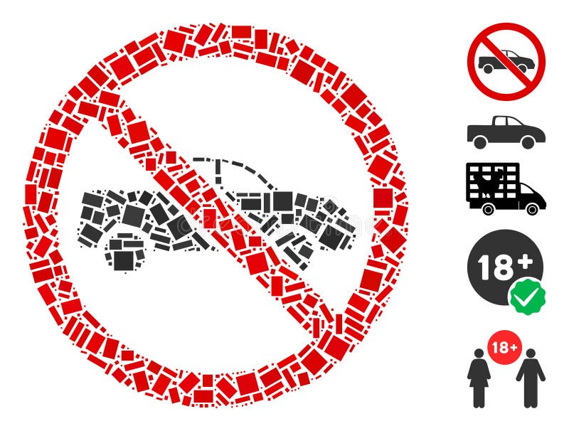 Rectangular Mosaic No Pickup Stock Illustration - Illustration of ...